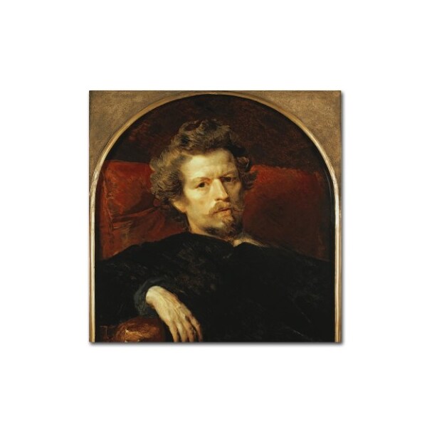 Trademark Fine Art Karl Bryullov 'Self Portrait' Canvas Art, 24x24 AA00409-C2424GG | Zoro